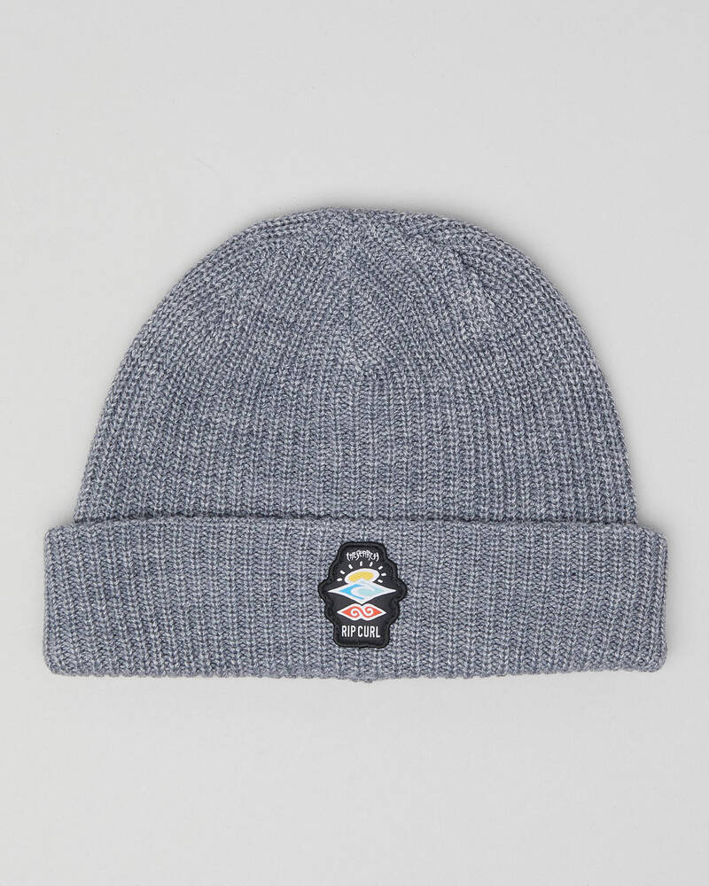 Shop Rip Curl Icons Reg Beanie In Grey - Fast Shipping & Easy Returns ...