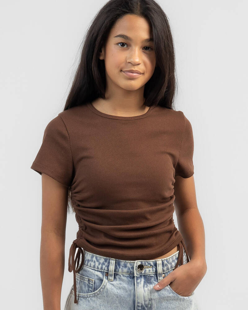Shop Ava And Ever Girls' Kenny Top In Dark Chocolate - Fast Shipping ...