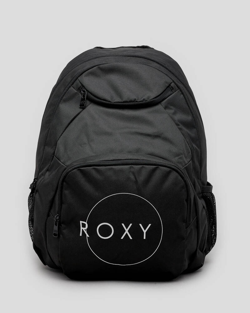 Shop Roxy Shadow Swell Solid Logo Backpack In Anthracite - Fast ...