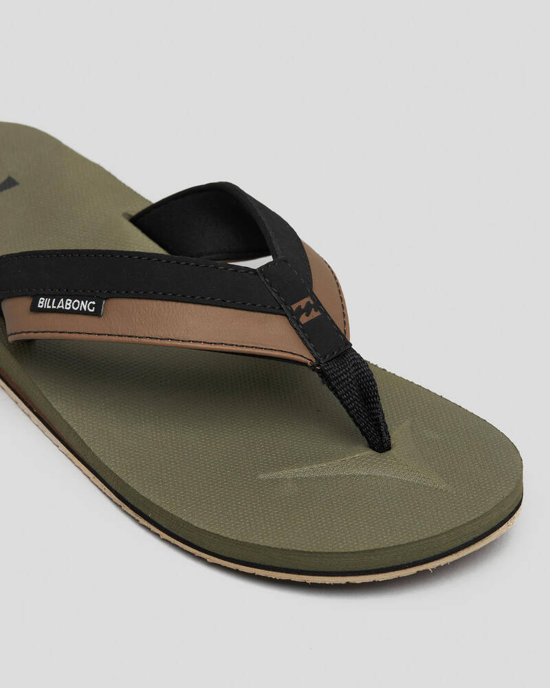 Shop Billabong Mens' All Day Impact Thongs In Military - Fast Shipping ...