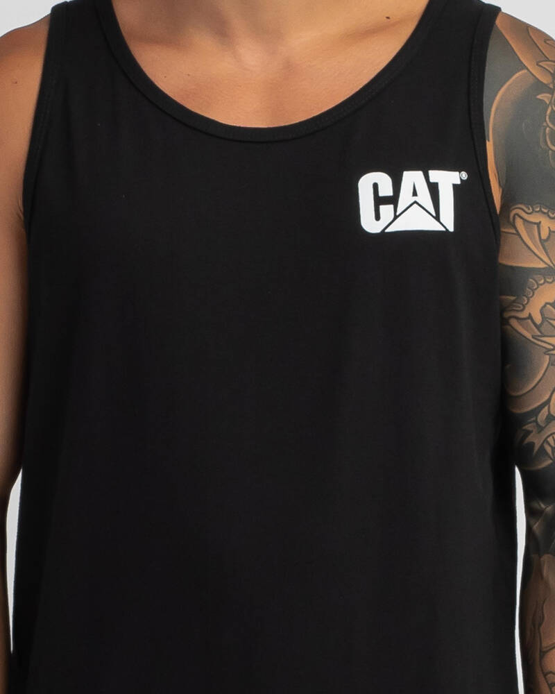 Shop Cat Trademark Singlet In Black - Fast Shipping & Easy Returns ...