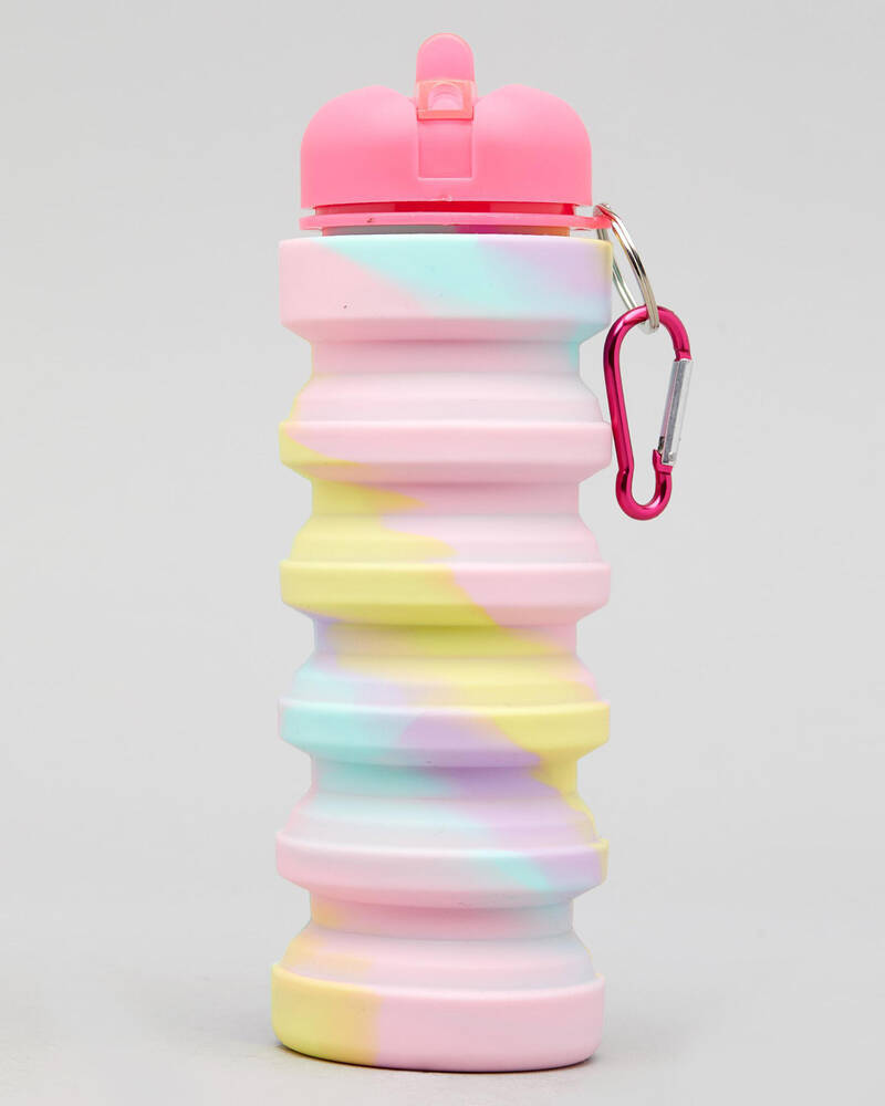 Shop Mooloola Rainbow Squish Drink Bottle In Rainbow - Fast Shipping ...