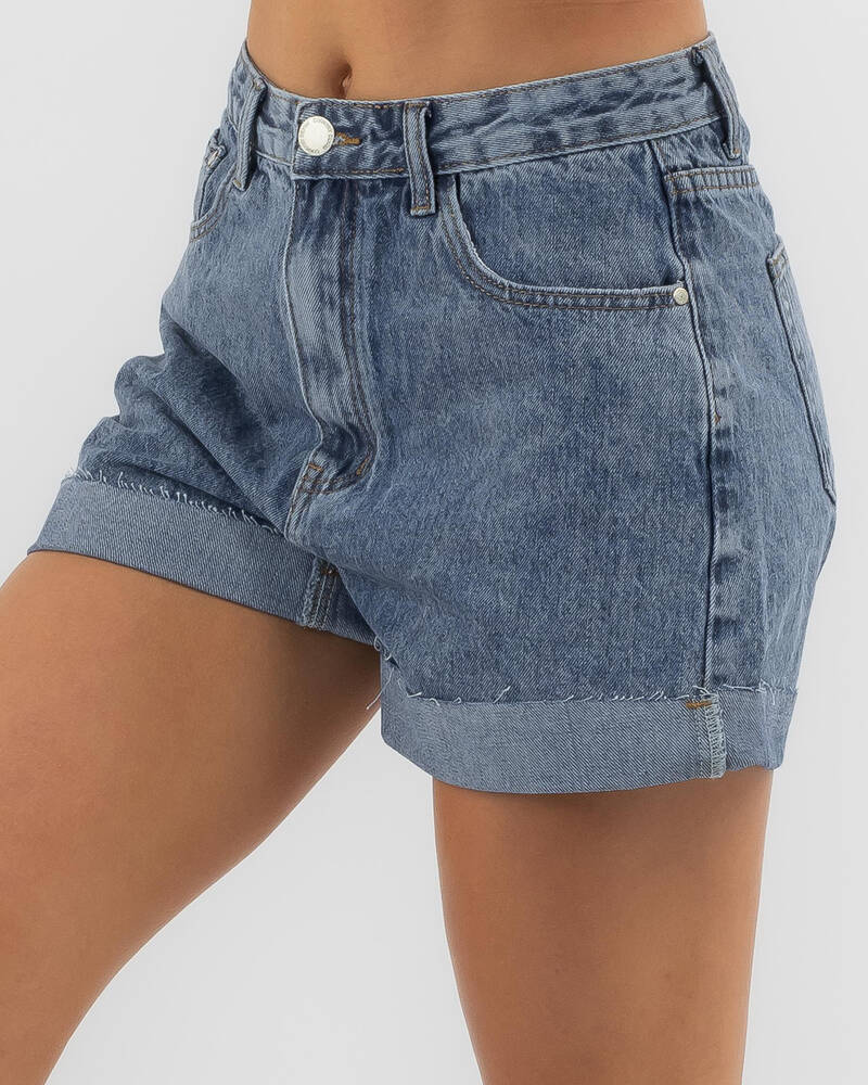 Shop Country Denim Seattle Denim Shorts In Dark Mid - Fast Shipping ...