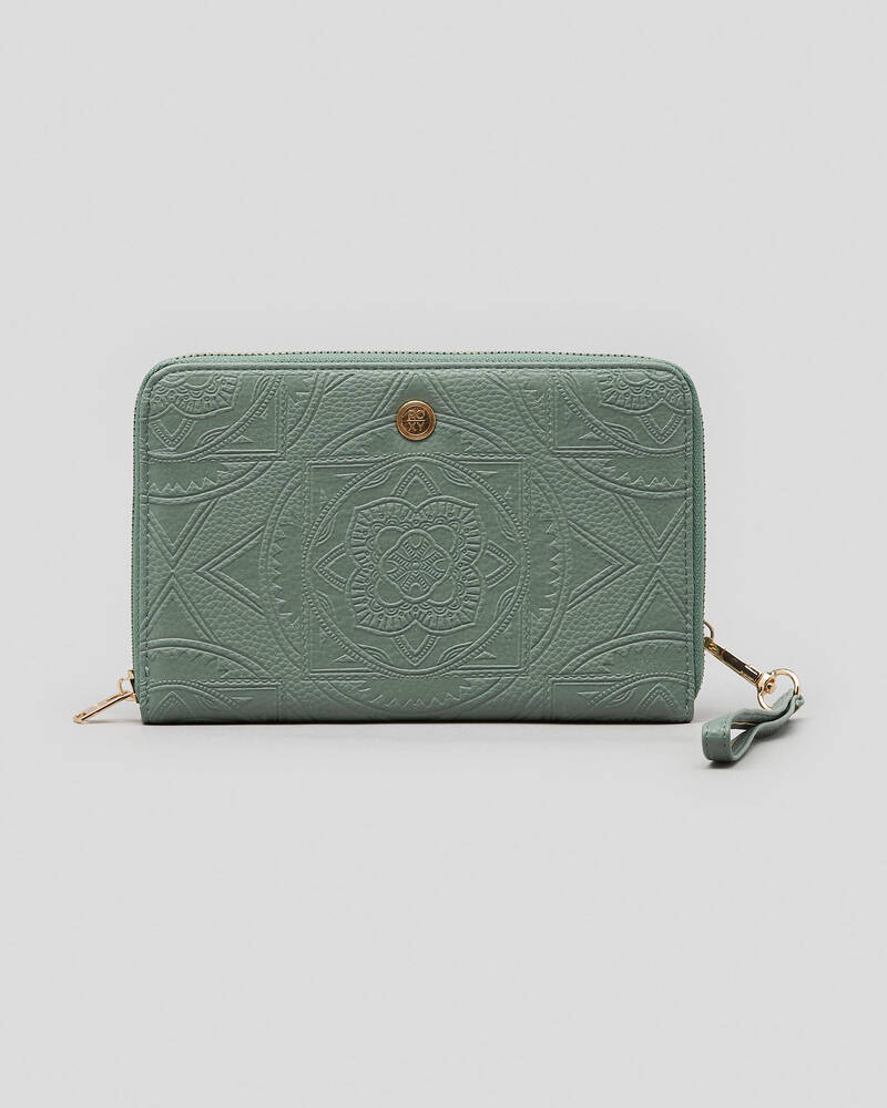Shop Roxy Magic Happens Travel Wallet In Sea Spray - Fast Shipping ...