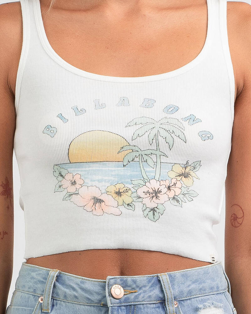 Shop Billabong Forever Stoked Tank Top In Salt Crystal - Fast Shipping ...