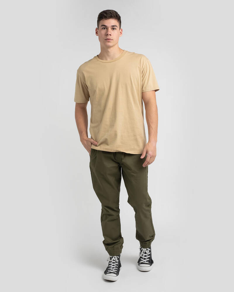 Shop Volcom Frickin Carver Jogger Pants In Military - Fast Shipping ...