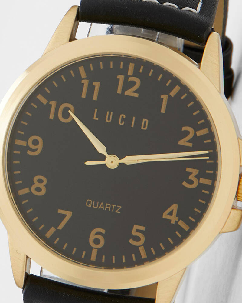 Shop Lucid Nocturne Watch In Black/gold/black - Fast Shipping & Easy ...