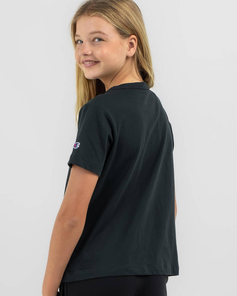 Shop Champion Champion Girls' Graphic Boxy T-Shirt In Championship ...