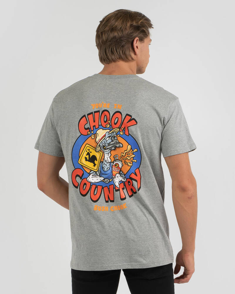 Shop Bush Chook Chook Country T-Shirt In Marle Grey - Fast Shipping ...