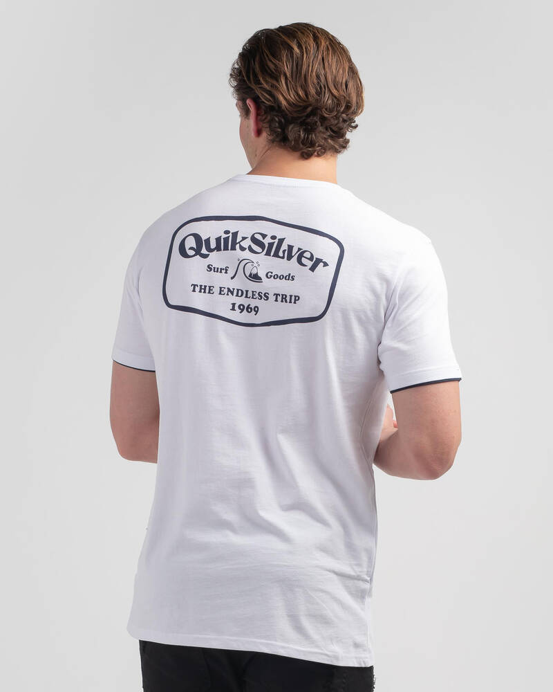 Shop Quiksilver Into Clouds Tipper T-Shirt In White - Fast Shipping ...