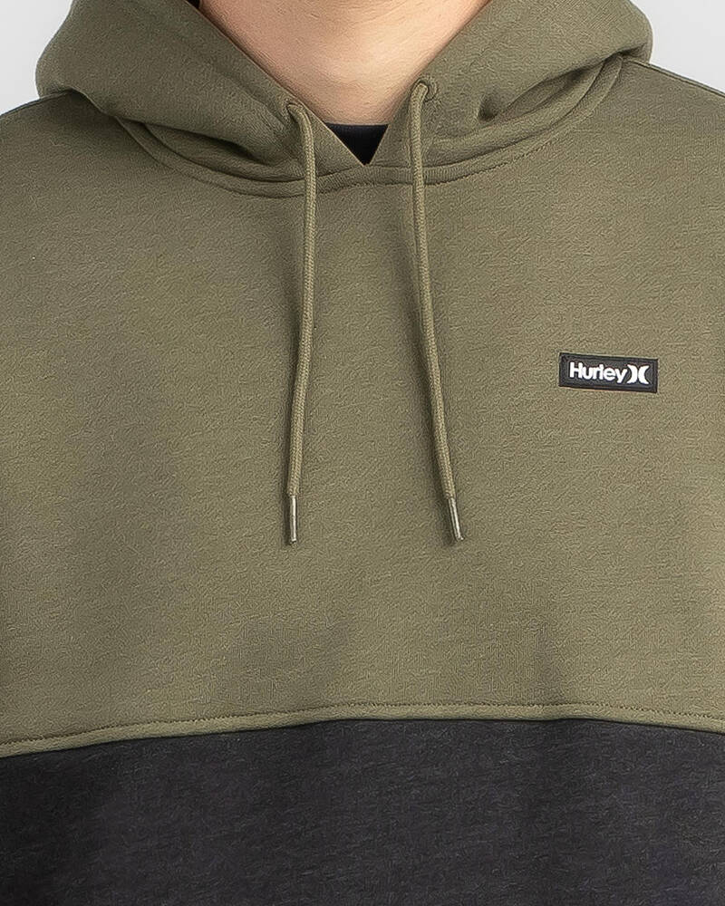 Shop Hurley Alps Block Pullover Hoodie In Heather Kalamata - Fast ...