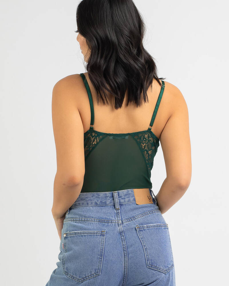 Luvalot All That Lace Bodysuit In Green - Fast Shipping & Easy Returns - City Beach Australia