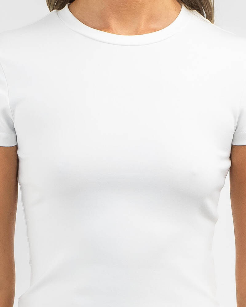 Shop Ava And Ever Basic Super Soft Tee In Cream - Fast Shipping & Easy ...