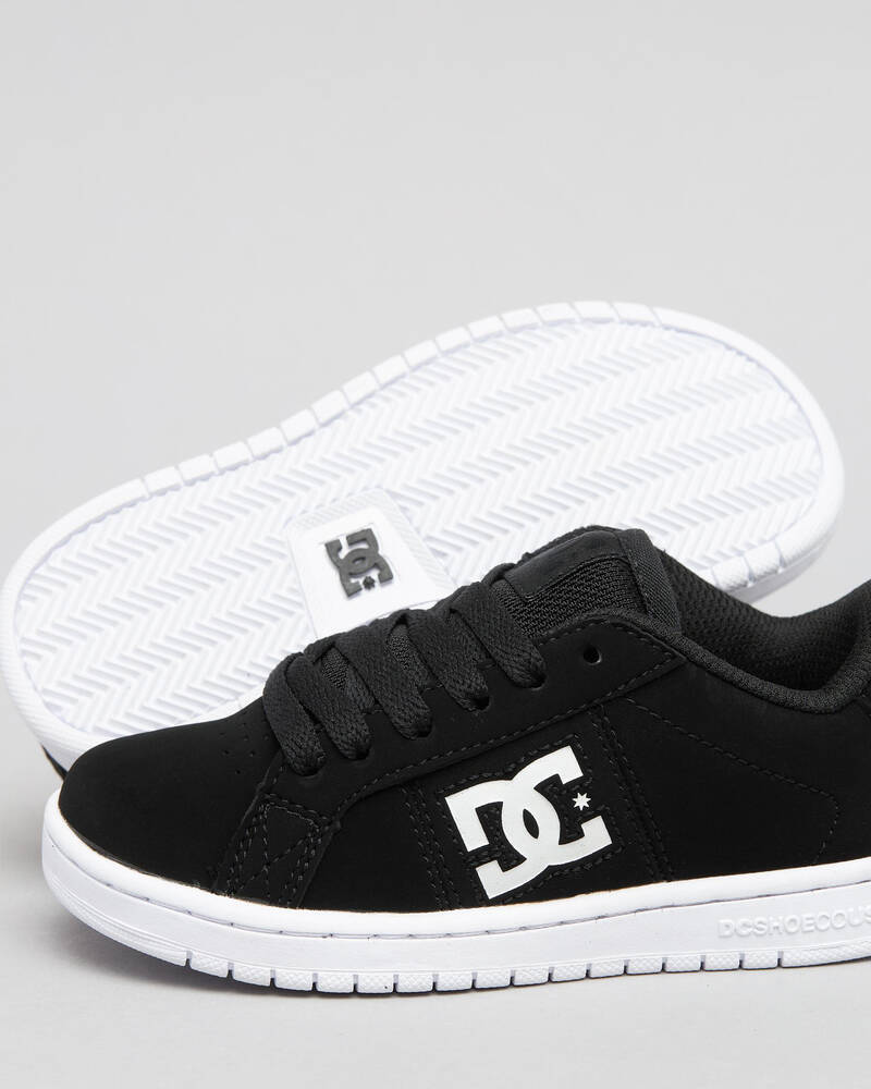 Shop DC Shoes Junior Boys' Striker Shoes In Black/white - Fast Shipping ...