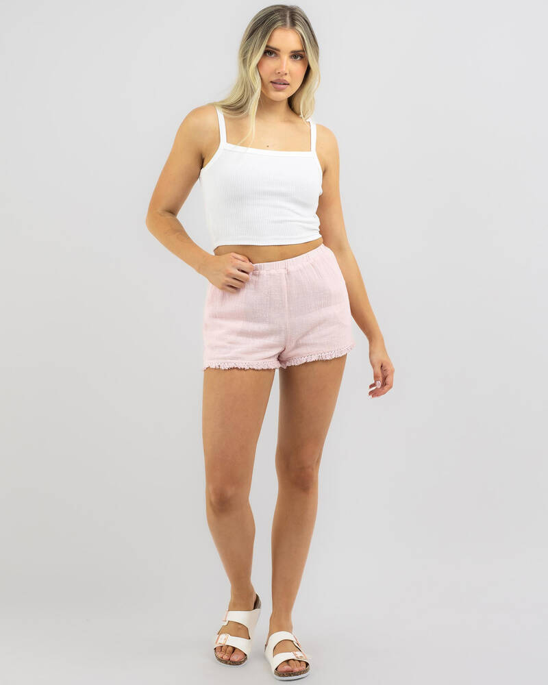 Shop Mooloola Ocean Shorts In Baby Pink - Fast Shipping & Easy Returns ...