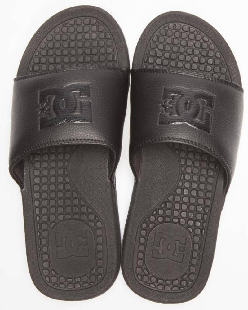 Shop DC Shoes Bolsa Slides In Black/black/black - Fast Shipping & Easy ...