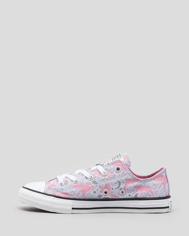 Shop Converse Girls' Chuck Taylor All Star Shoes In Ghost/magic ...