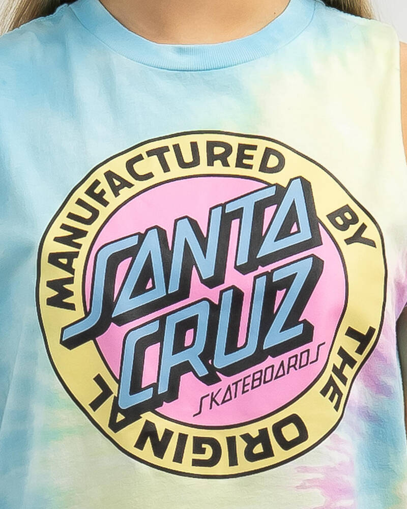 Shop Santa Cruz Girls' MFG Dot Front Tank Top In Orchid Tie Dye - Fast ...
