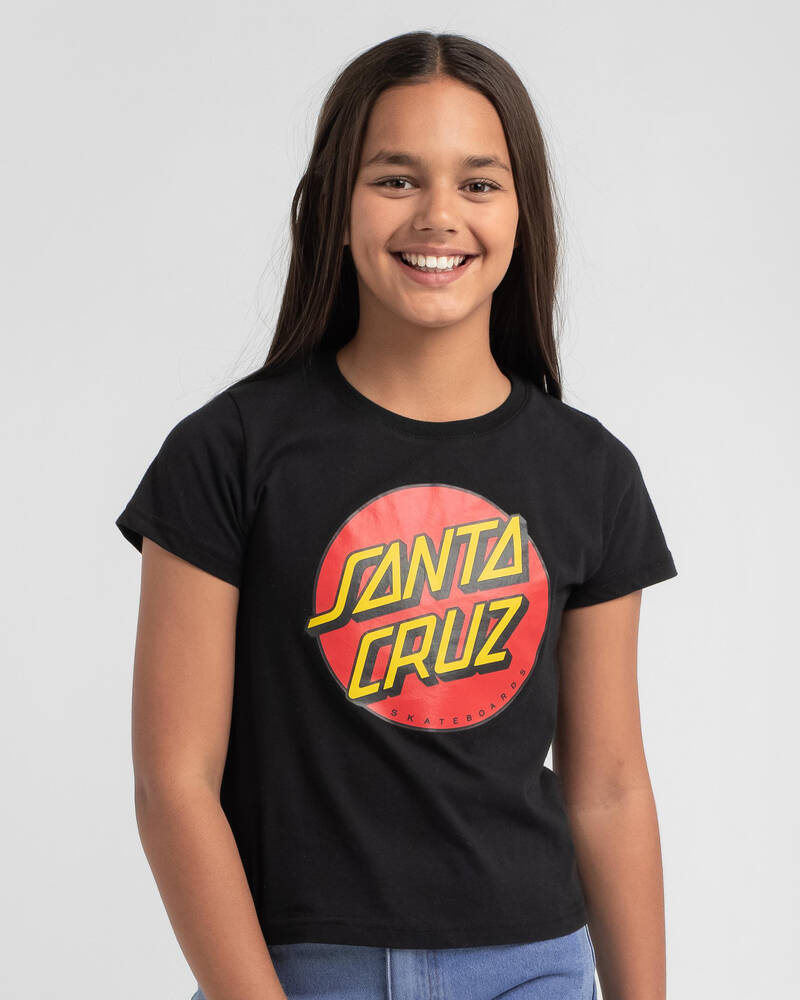 Shop Santa Cruz Girls' Big Dot T-Shirt In Black - Fast Shipping & Easy ...
