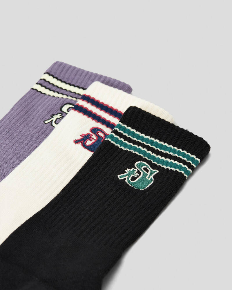 Shop Stussy Big S Stripe Socks 3 Pack In Multi - Fast Shipping & Easy ...