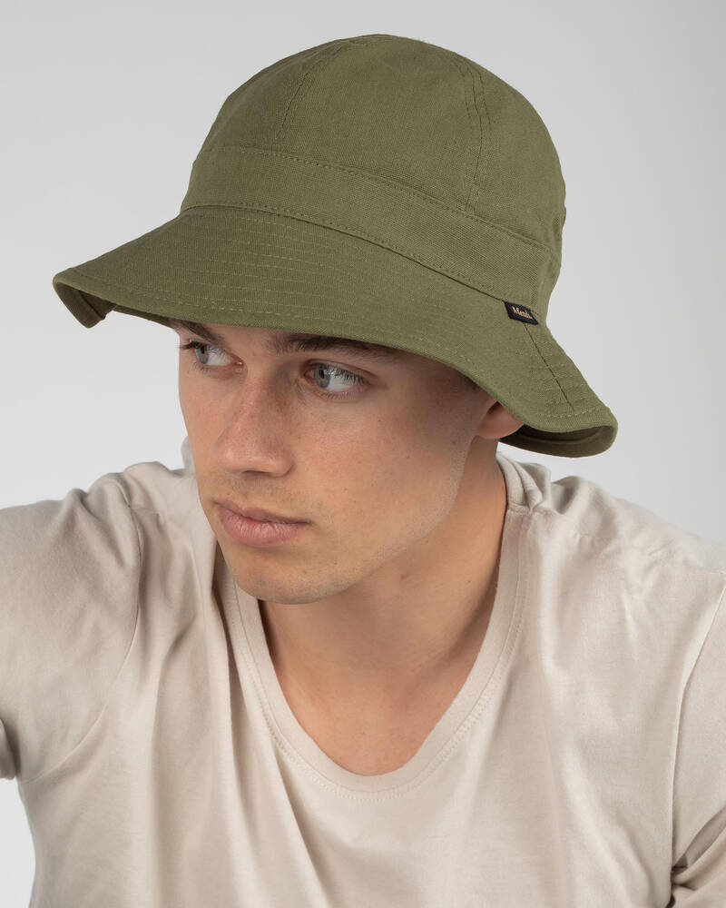 Shop Afends Congo Hemp Bucket Hat In Olive - Fast Shipping & Easy ...