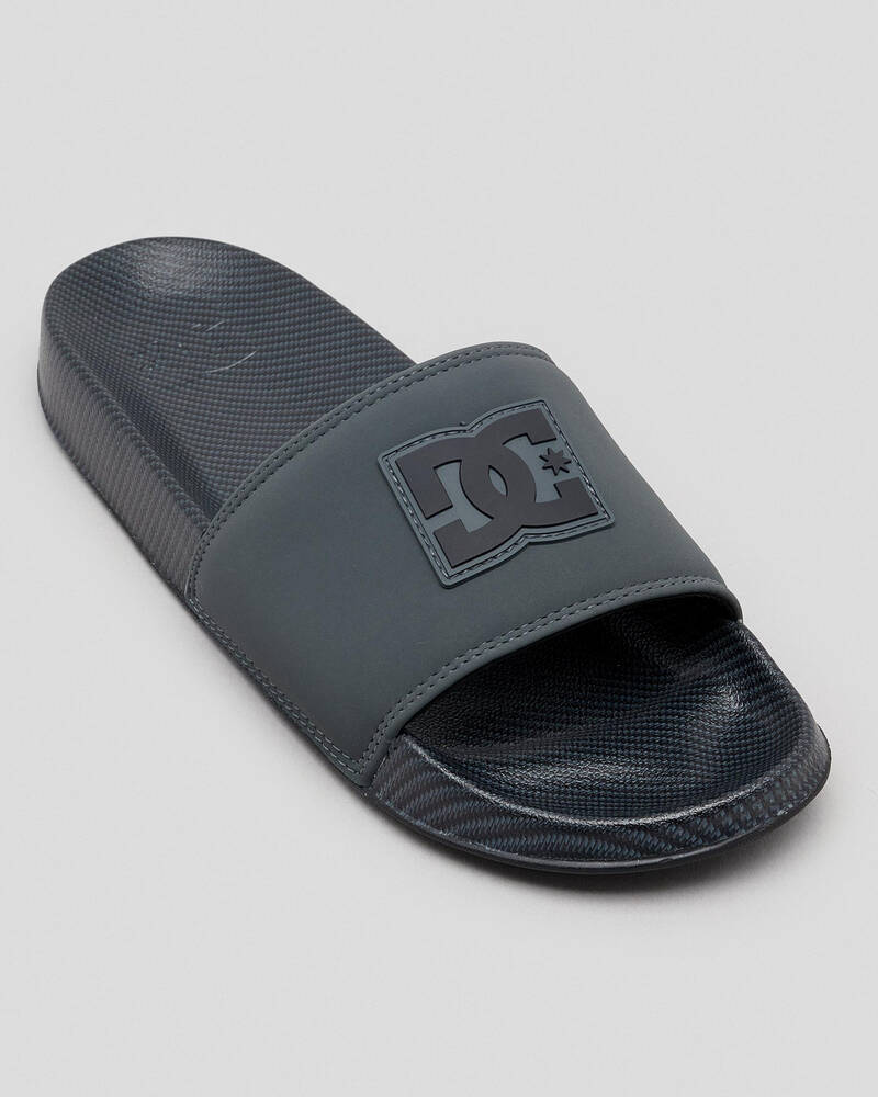Shop DC Shoes DC Slide SE Slides In Black/grey/black - Fast Shipping ...