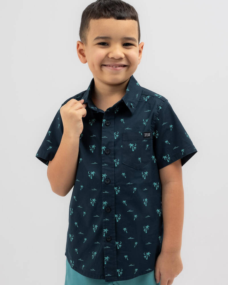 Shop Skylark Toddlers' Quartermaster Short Sleeve Shirt In Navy - Fast ...