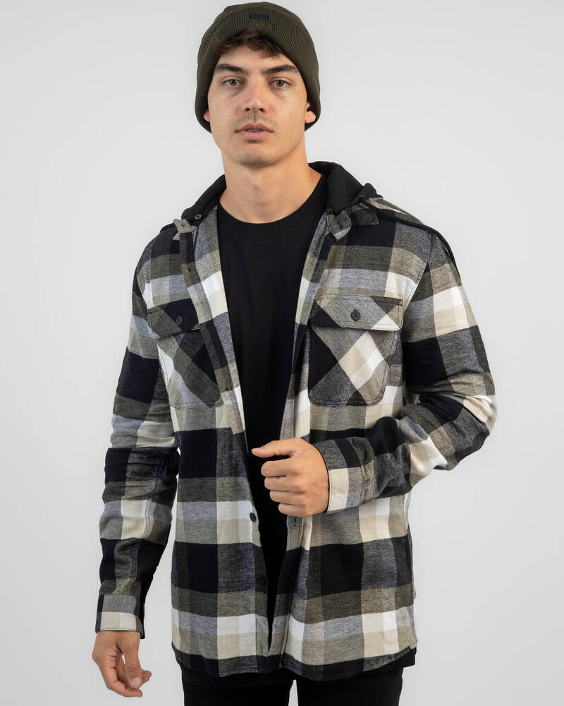 Shop Dexter Checkered Hooded Flanno In Natural - Fast Shipping & Easy Returns - City Beach Australia