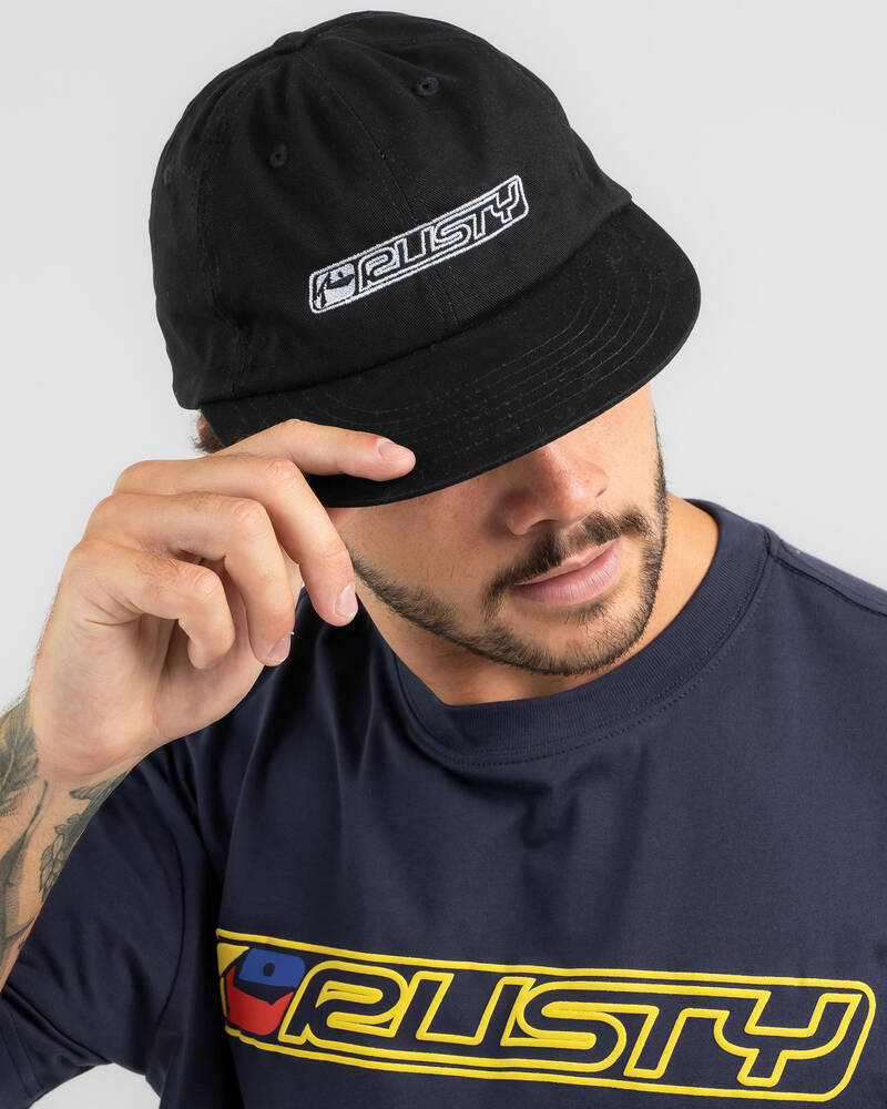 Shop Rusty Deep End Six Panel Cap In Black - Fast Shipping & Easy ...