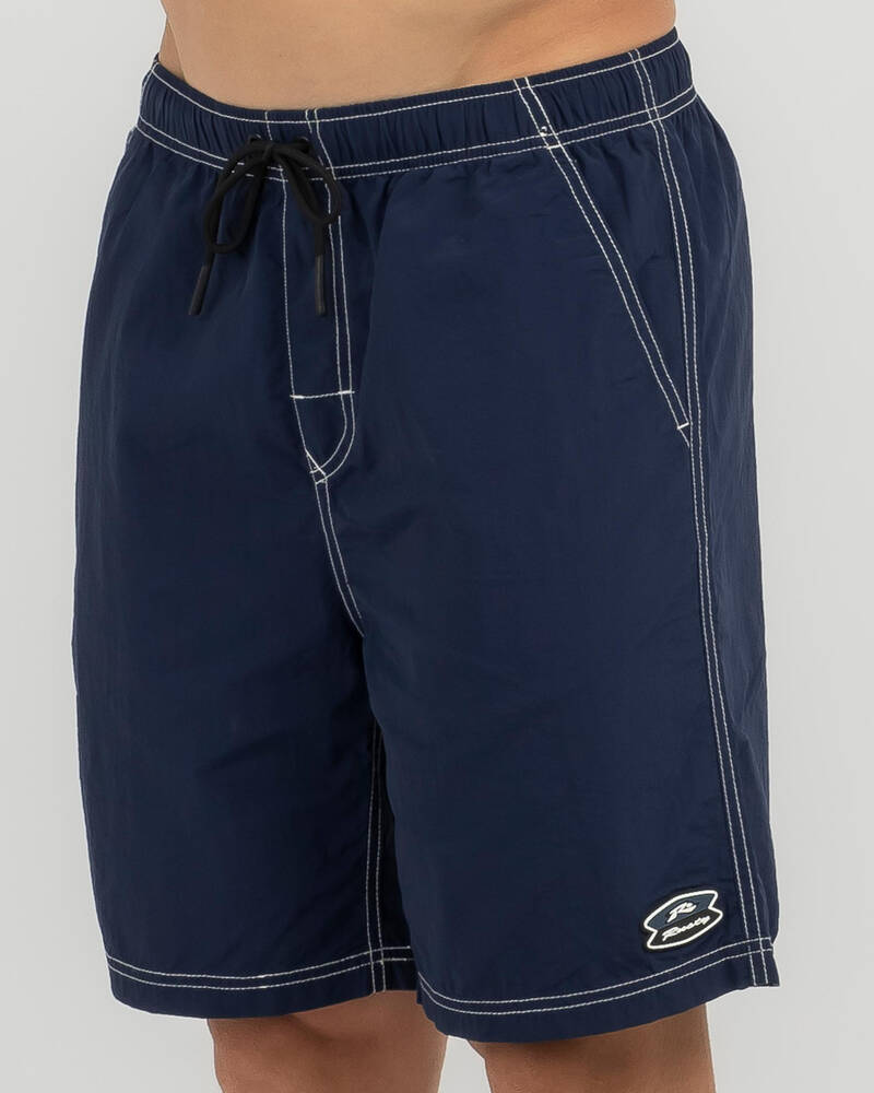 Shop Rusty Heritage 95 All Day Short In Navy Blue - Fast Shipping ...