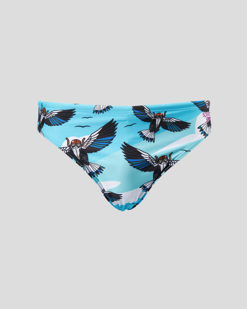 Shop Speedo Swoopy Bois Swim Briefs In Blue - Fast Shipping & Easy ...