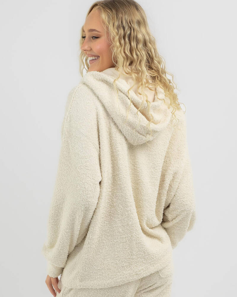Shop Billabong Cuddle Up Hoodie In White Cap - Fast Shipping & Easy ...