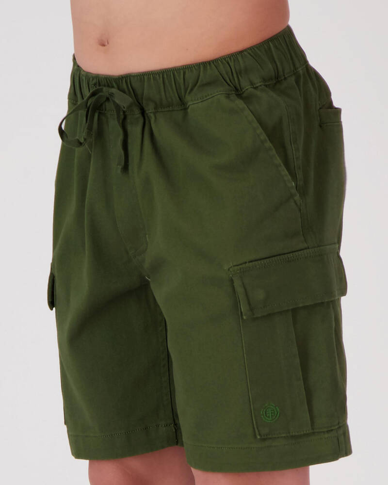 Shop Element Boys' Rumble Cargo Shorts In Rifle Green - Fast Shipping ...