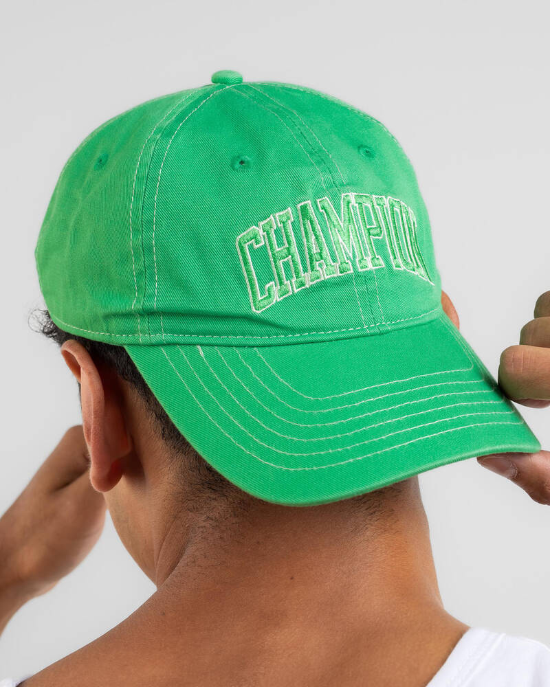 Shop Champion Contrast Stitch Cap In Green Crisp - Fast Shipping & Easy ...