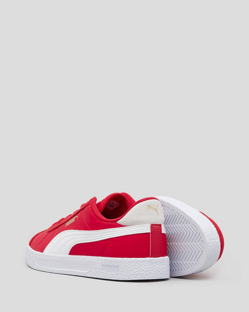 Shop Puma Club Nylon Shoes In High Risk Red-puma White-puma - Fast ...