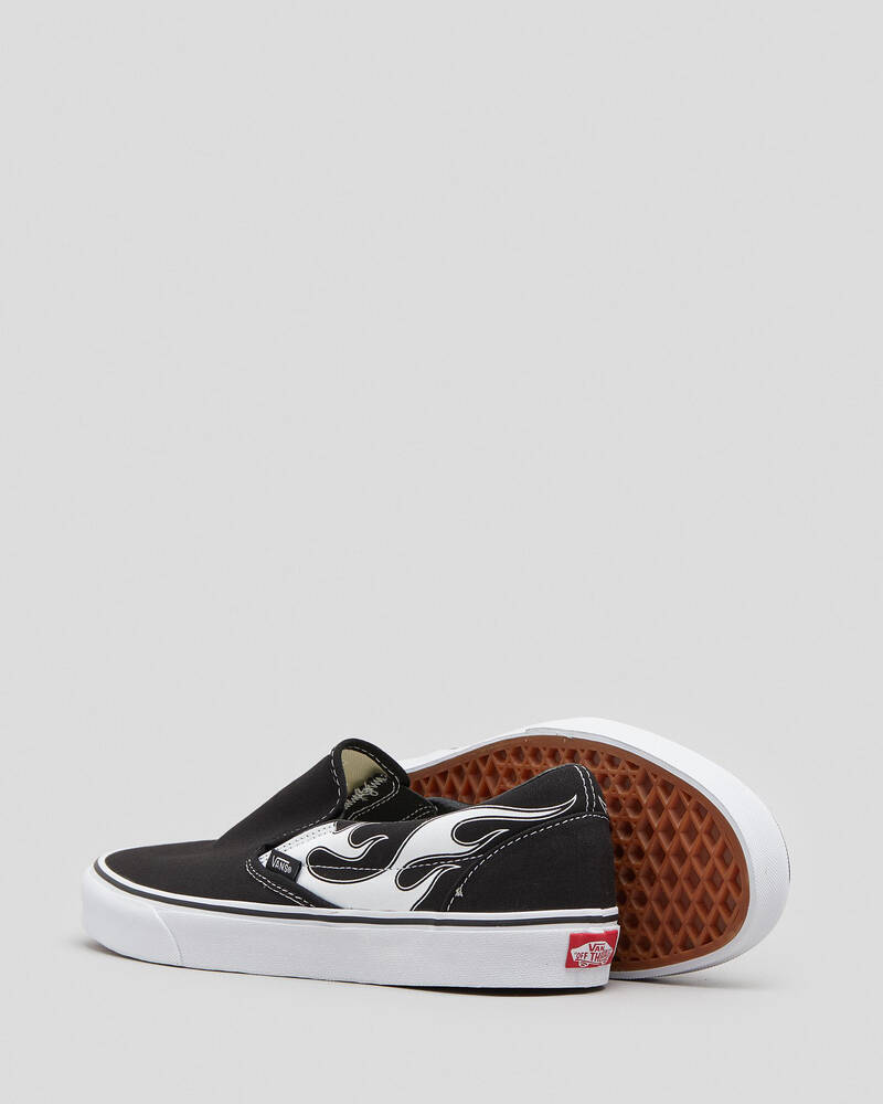 Shop Vans Classic Slip On Shoes In Black/white - Fast Shipping & Easy ...
