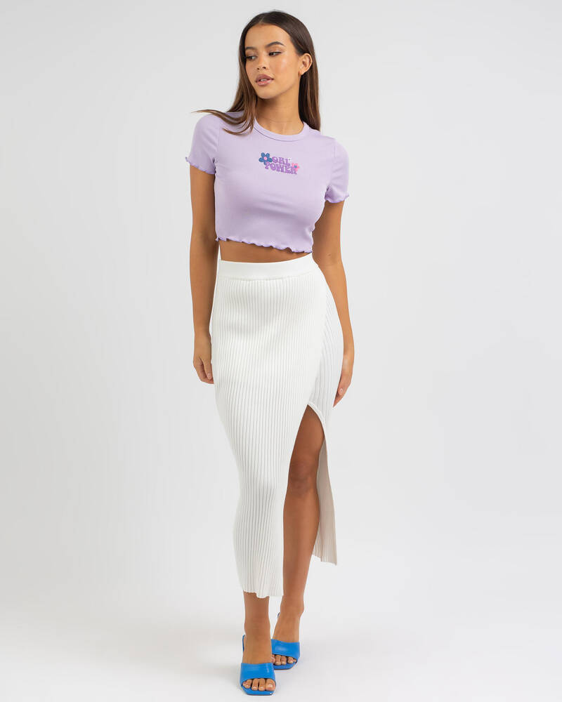 Shop MRKT. Girl Power Baby Tee In Lilac - Fast Shipping & Easy Returns ...