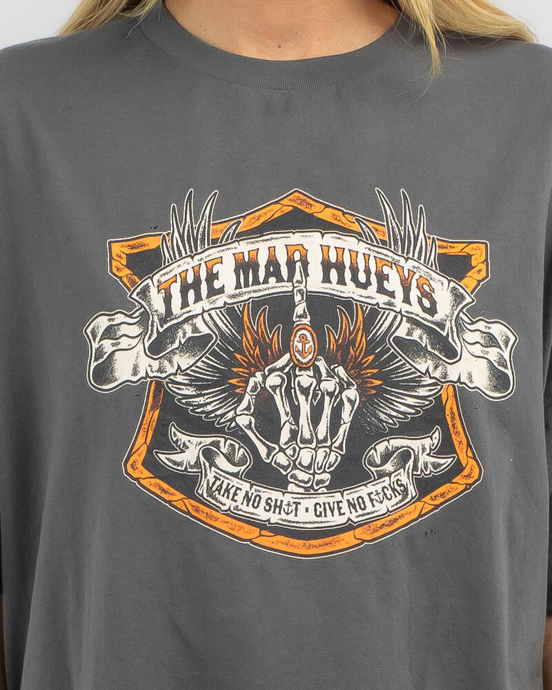 Shop The Mad Hueys Full Throttle Oversized Tee In Charcoal - Fast ...
