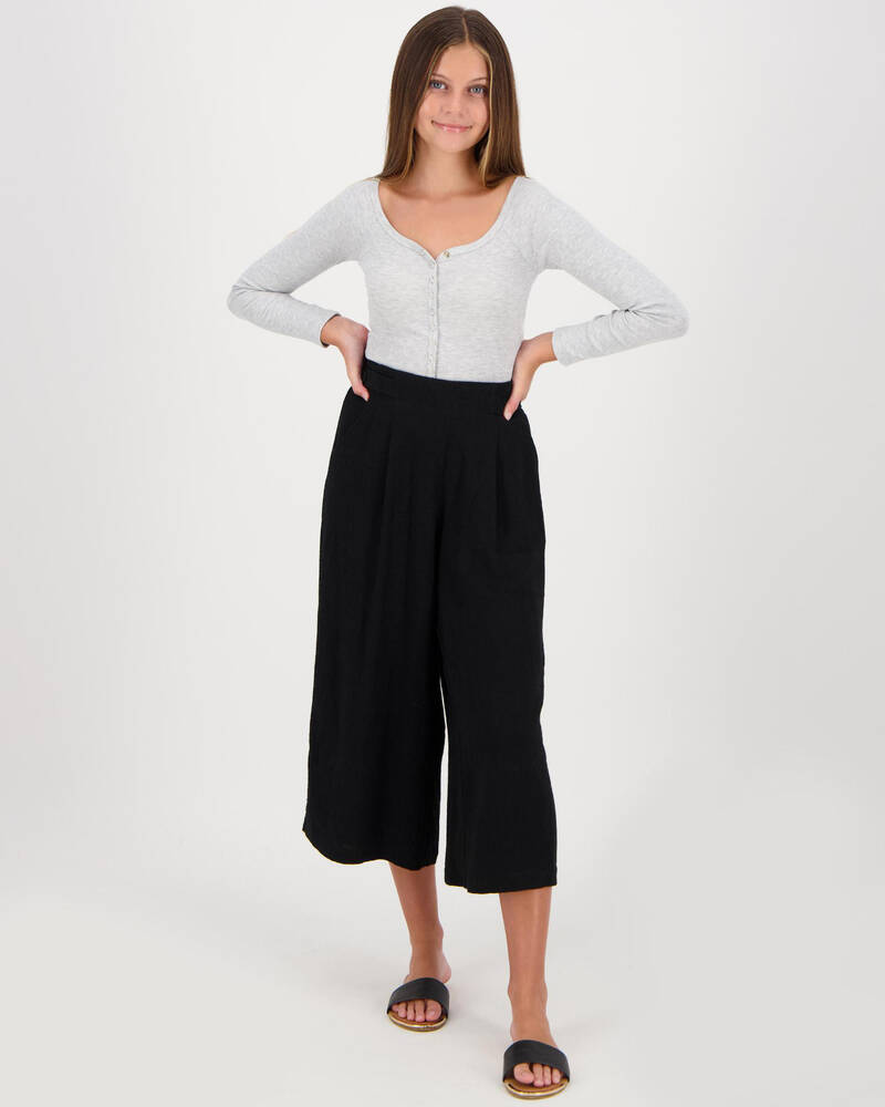 Shop Mooloola Girls' Charley Pants In Black - Fast Shipping & Easy ...
