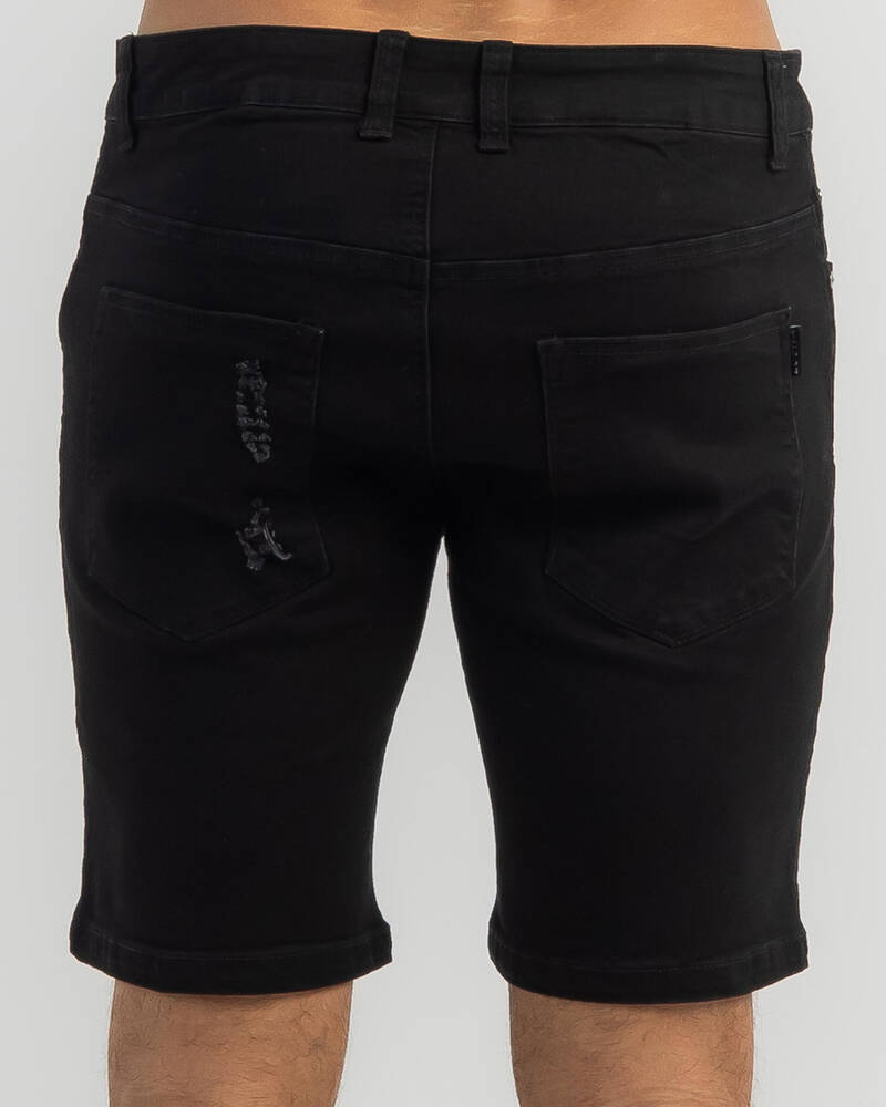 Shop Lucid Fire Up Denim Shorts In Black - Fast Shipping & Easy Returns ...