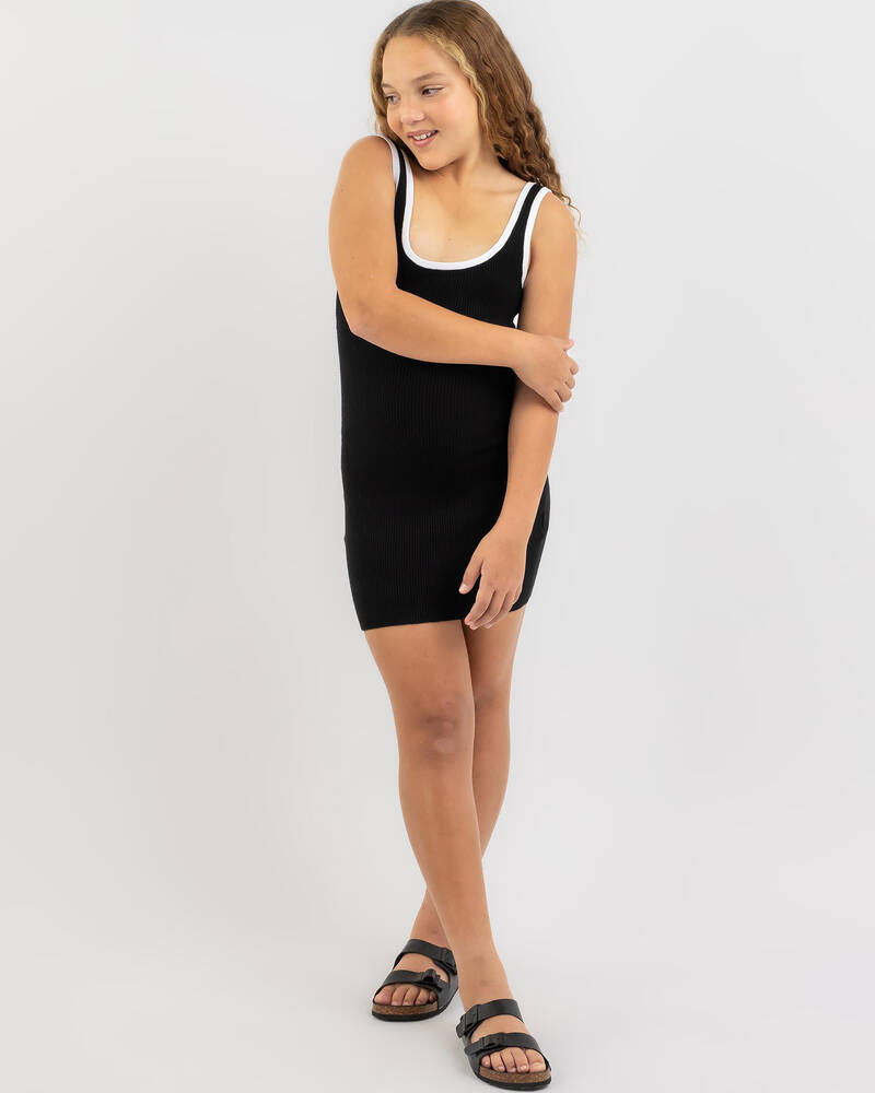 Shop Mooloola Girls' Benny Dress In Black/white - Fast Shipping & Easy ...
