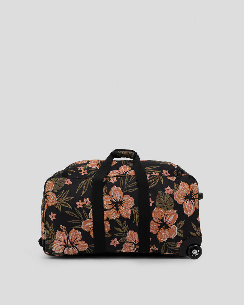 Shop Billabong Check In Large Wheeled Travel Bag In Black Pebble - Fast ...