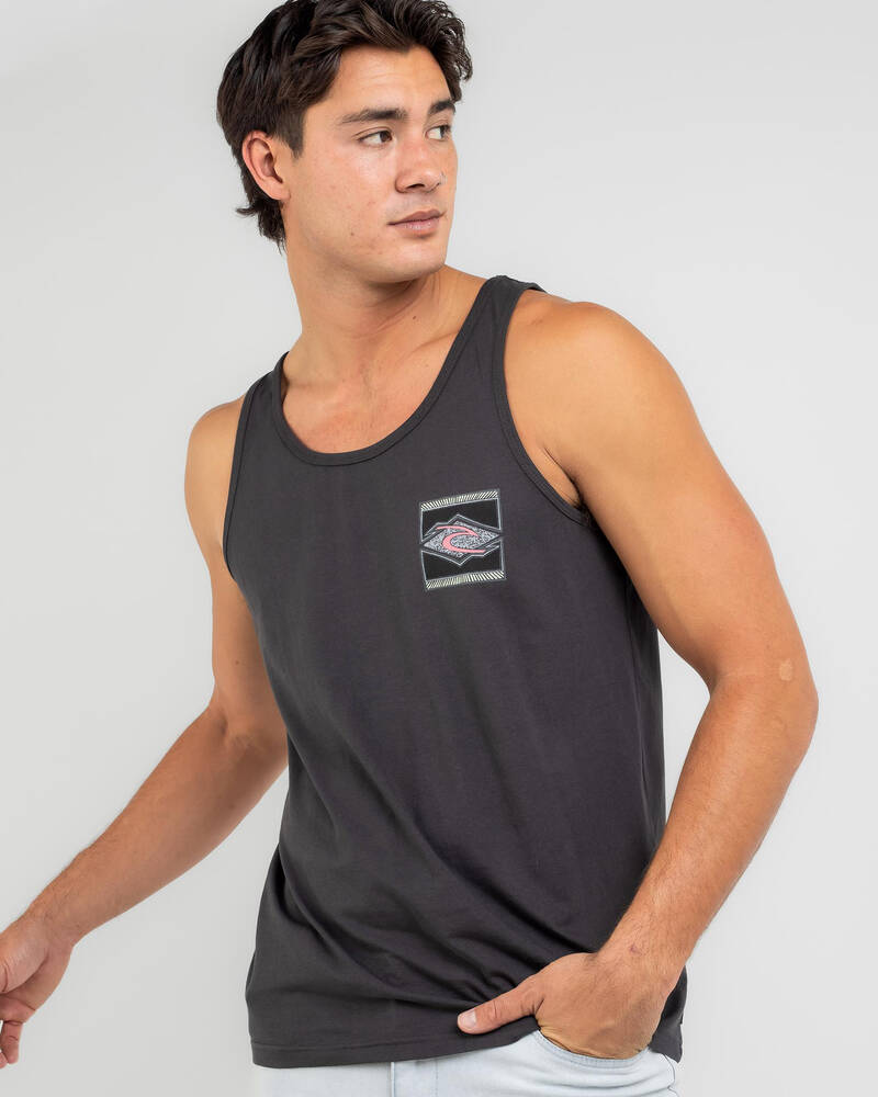 Shop Rip Curl Legacy Tank In Washed Black - Fast Shipping & Easy ...