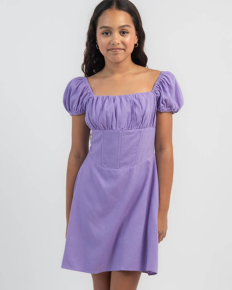 Shop Ava And Ever Girls' Reggie Dress In Lilac - Fast Shipping & Easy ...