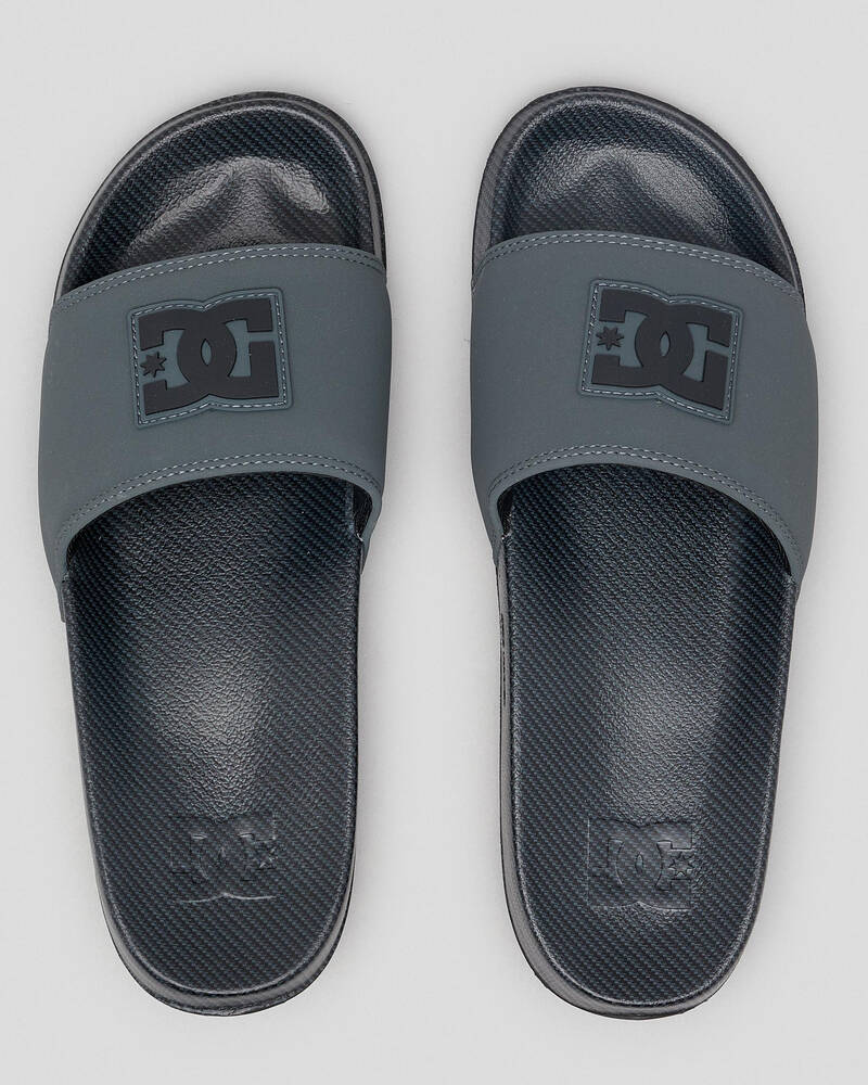 Shop DC Shoes DC Slide SE Slides In Black/grey/black - Fast Shipping ...