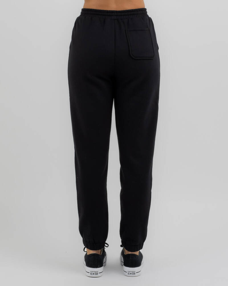 Shop Hurley Outline Cuff Track Pants In Black - Fast Shipping & Easy ...