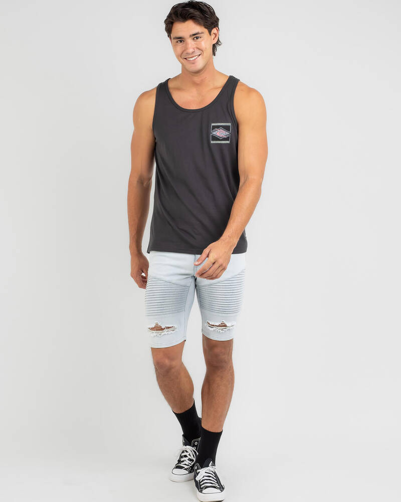Shop Rip Curl Legacy Tank In Washed Black - Fast Shipping & Easy ...