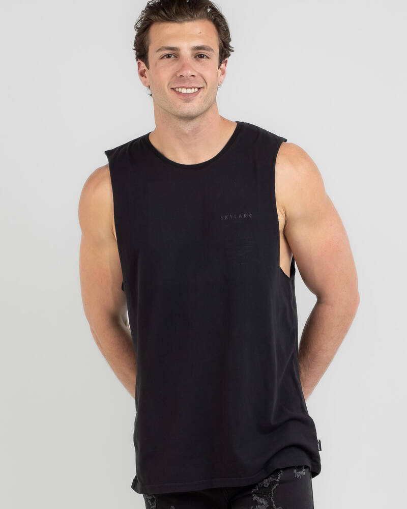 Shop Skylark Fade Out Muscle Tank In Black - Fast Shipping & Easy ...