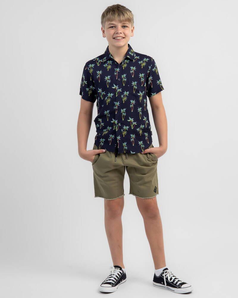 Shop Skylark Boys' Erase Drop Crotch Shorts In Sage - Fast Shipping ...