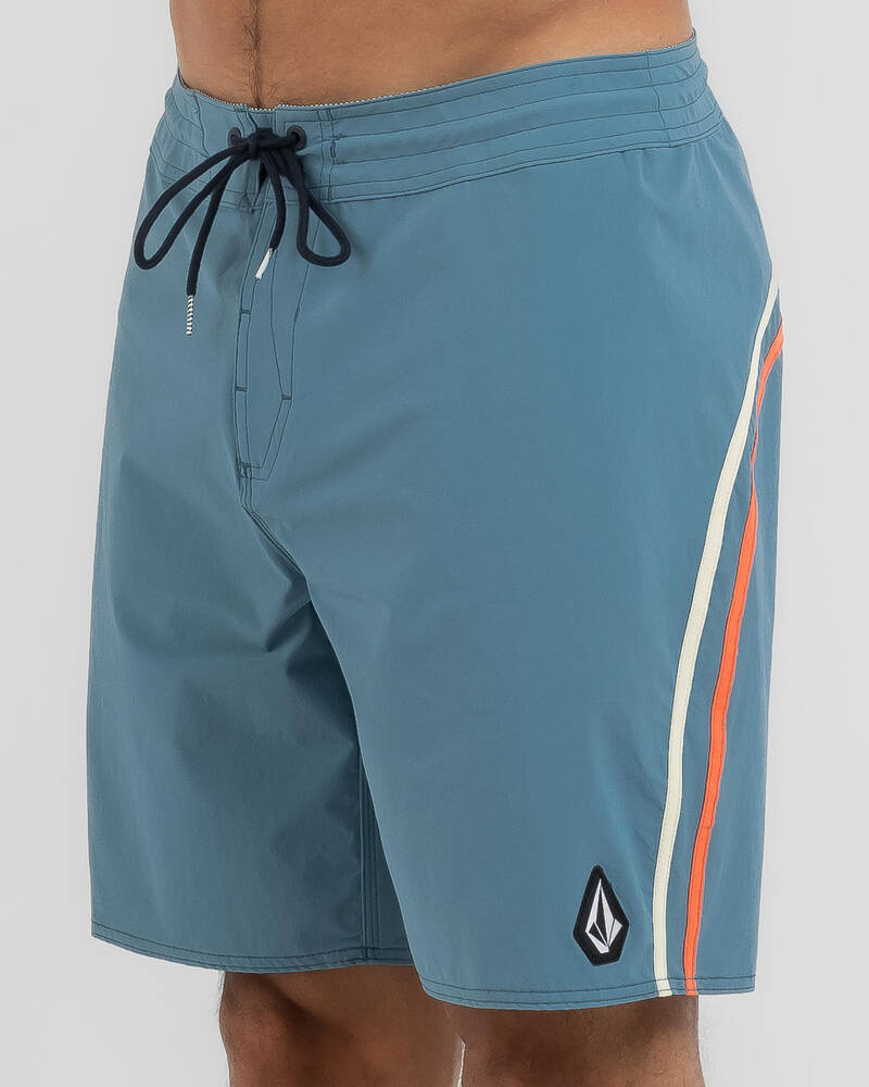Shop Volcom Scallooped Liberator Board Shorts In Storm Blue - Fast ...